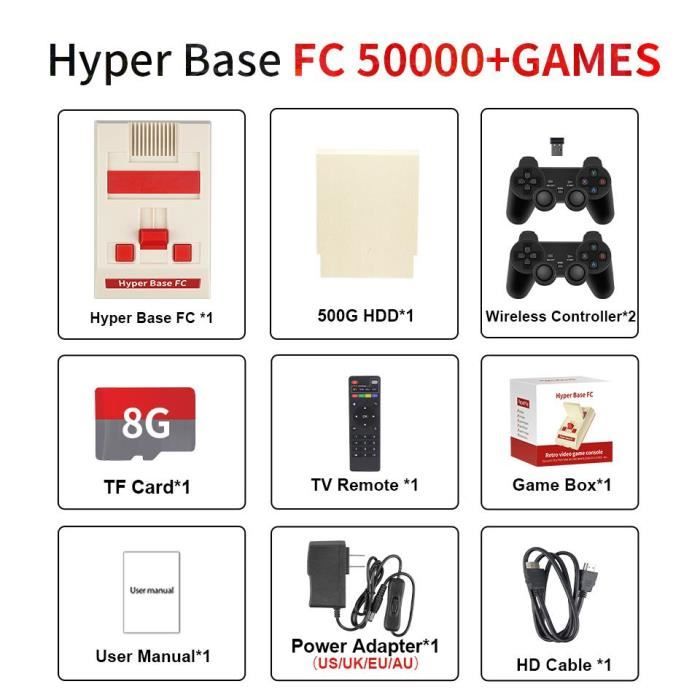 FC-500G HDD-706W-2 - Console de jeu vidéo portable David Machine Game ...