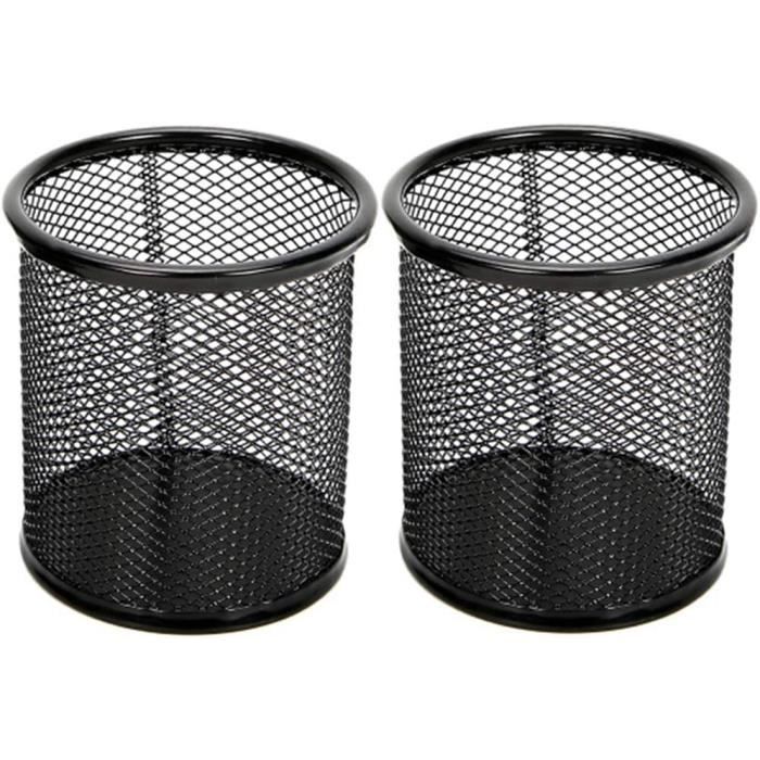 Pen Pot Noir Métal Fil Crayon Tasse Pot Stylo Support Desk Tidy Pot à ...
