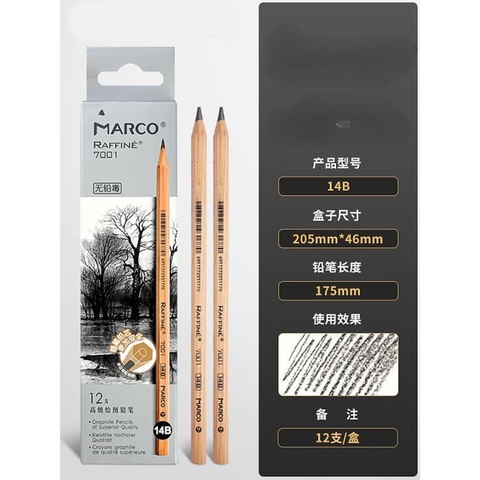 Crayon graphite,Crayons à croquis pour l'école primaire,boîte à bûches ...