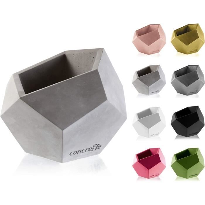 Pot De Fleurs En Ciment - Carré Géométrique - Diamètre : 9 Cm ...