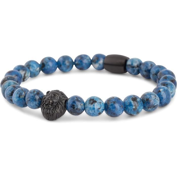 Regis Bracelet Perlé | Bracelets Femmes Hommes Onyx Lion En Pierre De ...