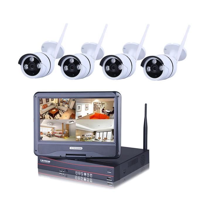 WIFI caméra ip kit NVR 720p sans fil wifi caméra extérieure sécurité ...