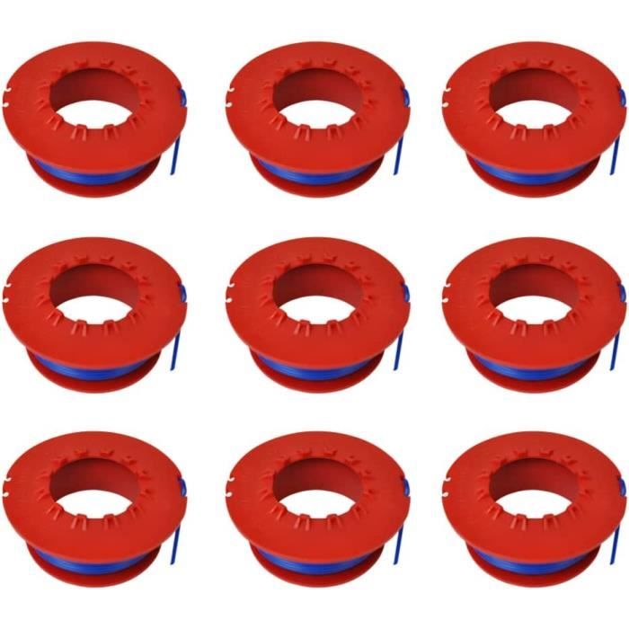 Lot de 9 bobines de fil et bobine pour tondeuse à gazon Flymo ET21 Trim ...