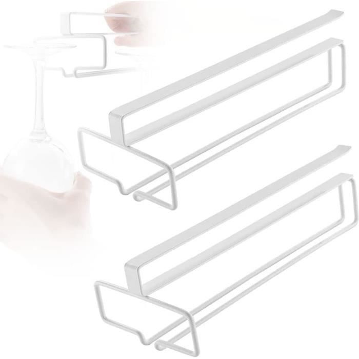 2 Pcs Accroche-verres pour étagère Porte-Verres Suspendu Support de ...