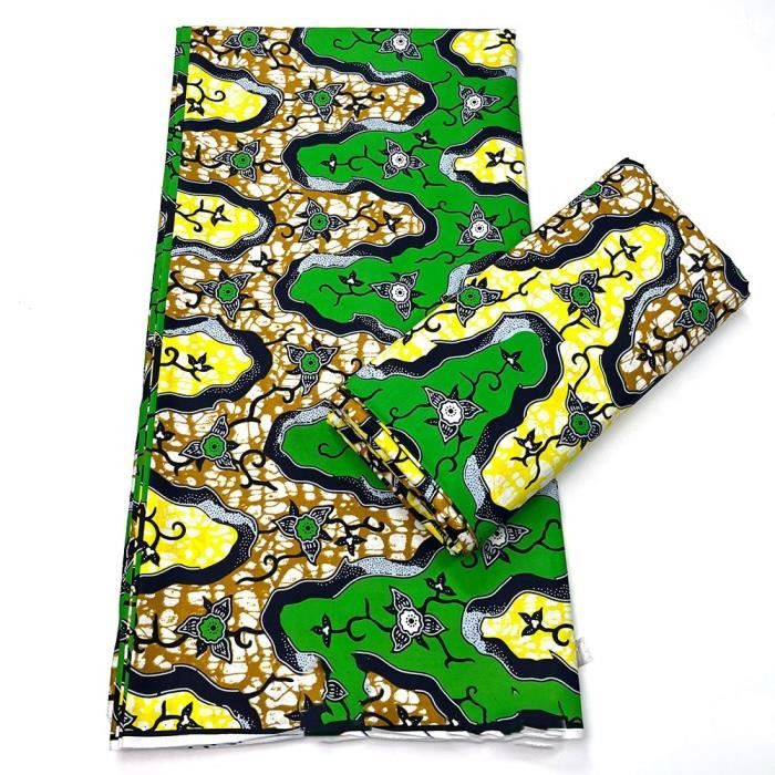 Tissu,Tissu Batik Pagne 100% coton véritable de haute qualité, 6 Yards ...