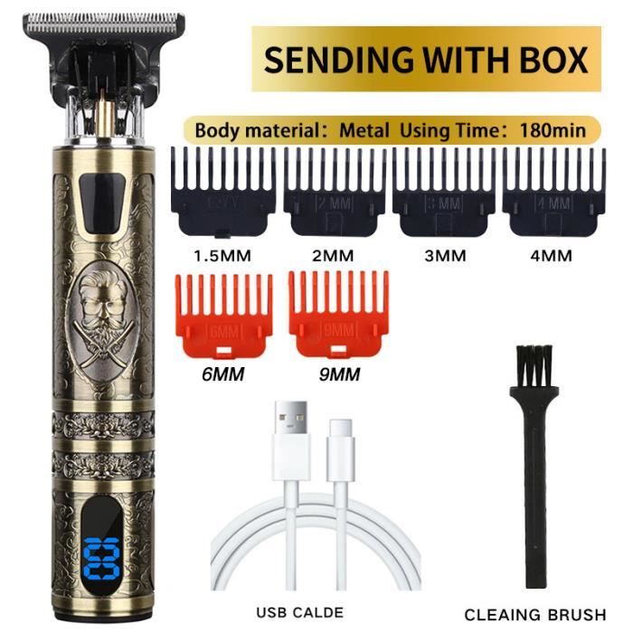 TONDEUSE CHEVEUX Kemei tondeuse à cheveux électrique sans fil pour hommes rasoir Rechargeable ...