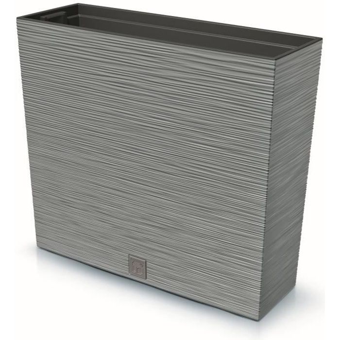 Haut bac à fleurs bac à balcon bac à plantes pot de fleur gris L 58 cm ...