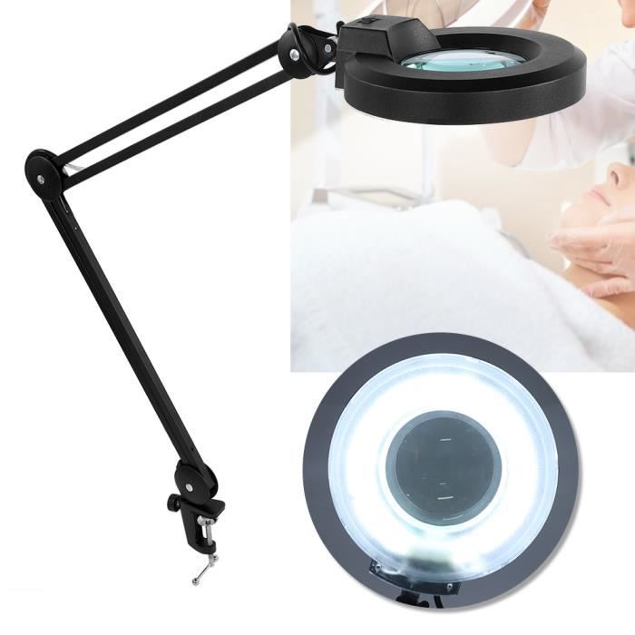 Lampe à pince Lampe loupe, lampe de travail grossissante, lumière ...