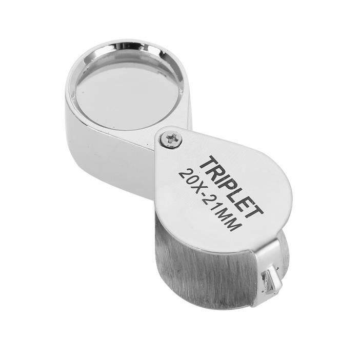 VIE Loupe 20X Loupe de poche pliante pour loupe portable 20X avec lecture de vérification de ...