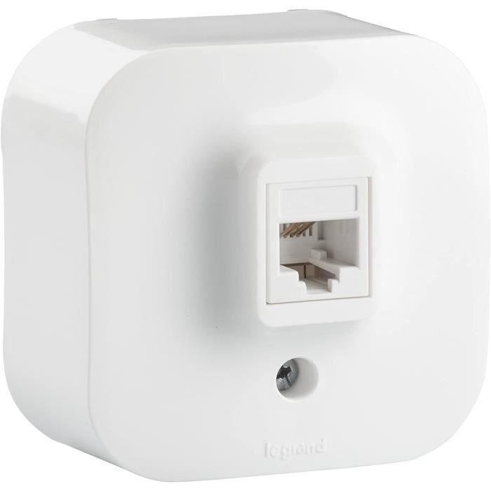 Prise RJ11 - Legrand - Forix - Blanc - Câble de téléphone - Connecteur ...