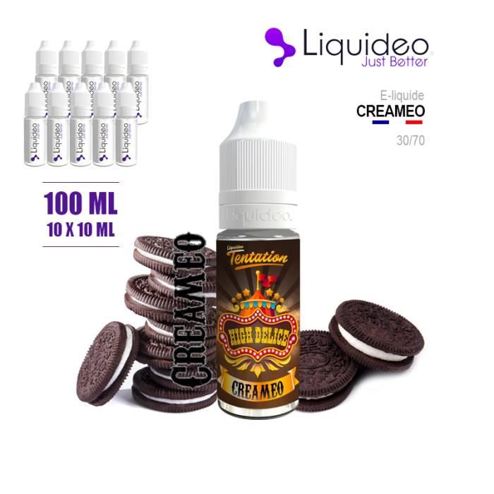 E-liquide LIQUIDEO 100ML saveur CREAMEO sans nicotine (e-liquide id ...