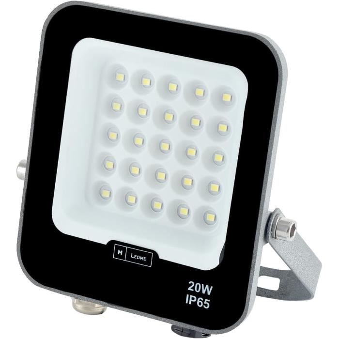 M Ledme - Projecteur Led Napoli Plus 20W,2400 lumens,IP65 Dimmable ...