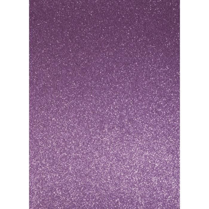 Papier cartonné pailleté - Rayher - A4 - Lilas tendre - Effet éclatant ...