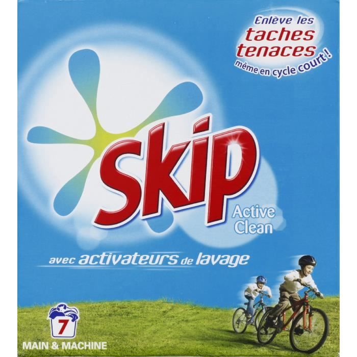 SKIP Lessive en poudre Active clean - 7 doses - Cdiscount Electroménager