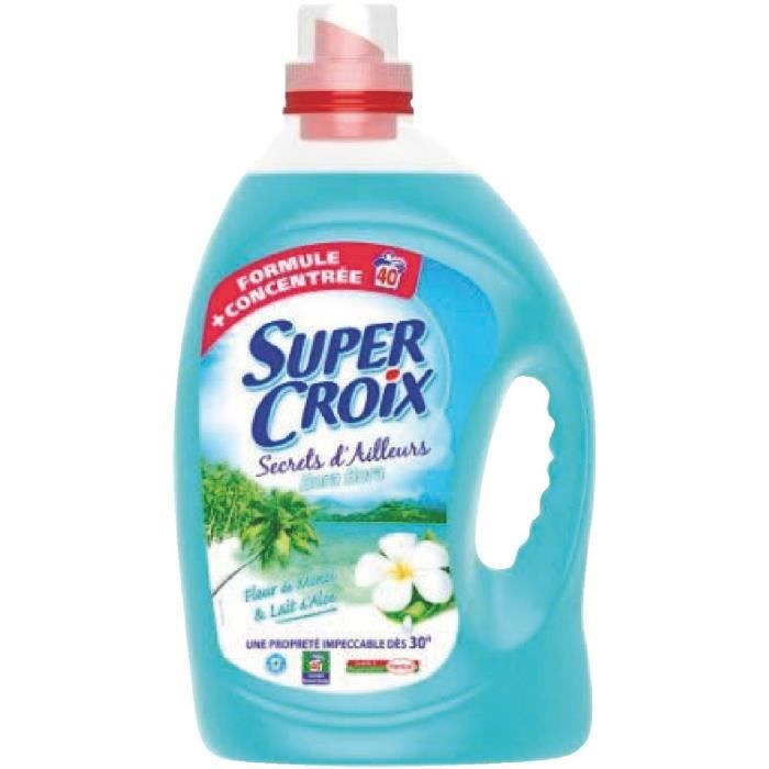 SUPER CROIX Lessive Bora Bora - 3L - 40 Lavages - Cdiscount Electroménager