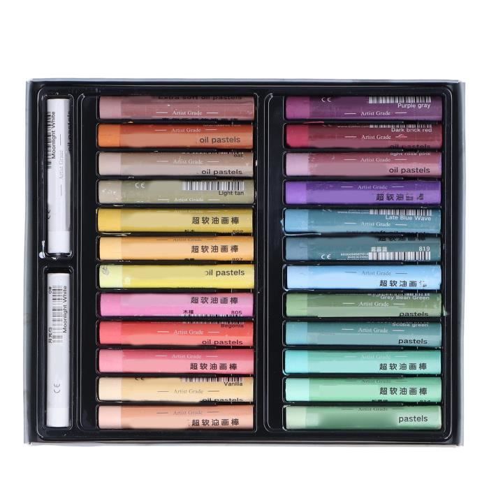 TMISHION pastels tendres 26 pièces Pastels à l'huile 24 couleurs ...