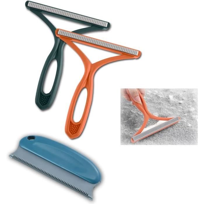 3 Pièces Brosse Manuelle Anti Poil, Rasoirs Anti-Peluches Pour Poils D'Animaux, Rasoir Anti ...