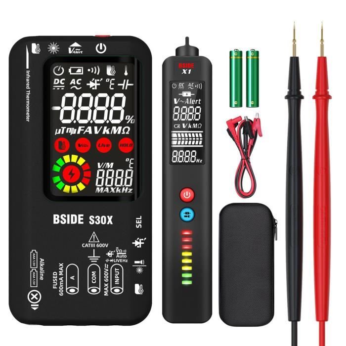 Kit Multimètre Numérique Et Stylo Testeur Électrique S30X+X1 Multimètre ...