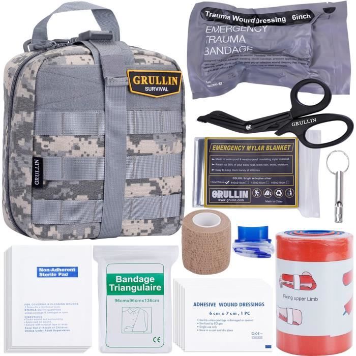 Ifak Kit De Traumatologie, Trousse De Premiers Secours D'Urgence Tactique Molle, Sac De Premiers ...
