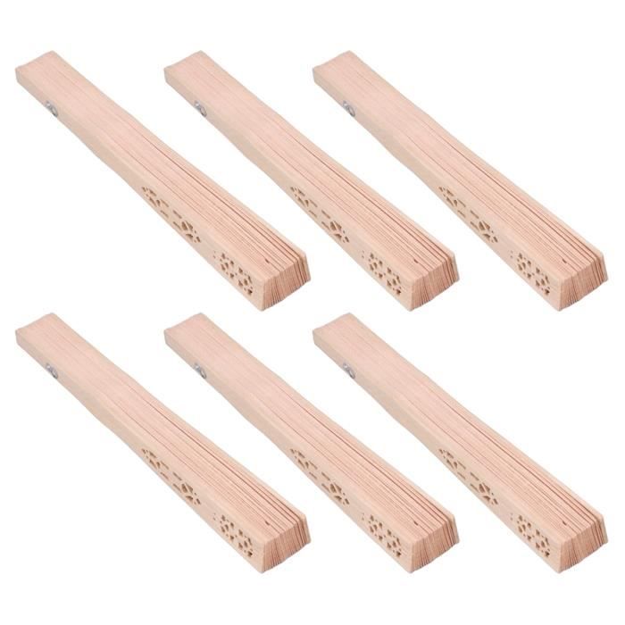 VBESTLIFE Ventilateur pliant Lot de 12 éventails en Bois de Style ...