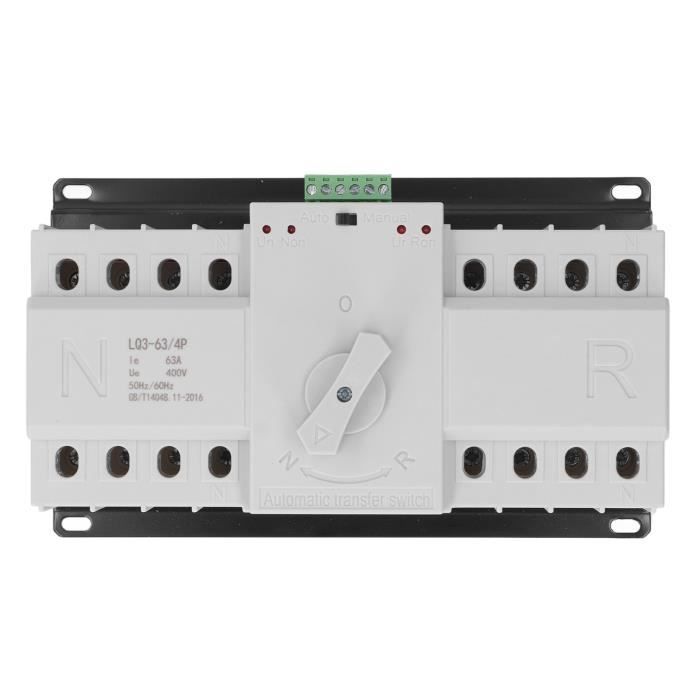 YOSOO Commutateur de transfert automatique à double alimentation AC 400V 63A 4P Commutateur de ...