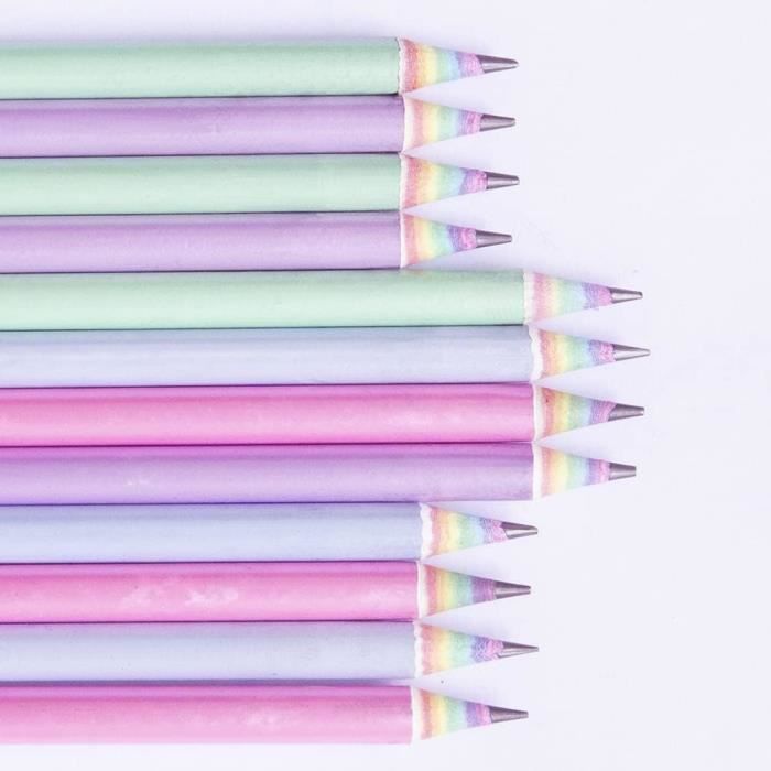 12 Pièces Crayon Arc-En-Ciel,Crayon À Dessiner,Crayon Pour Enfant,Crayon Hb,Crayon Pour Esquisse ...