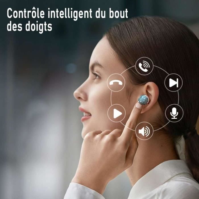 Ehskzjh Casque Bluetooth Sans Fil, Casque Bluetooth Cool, Casque Stéréo ...