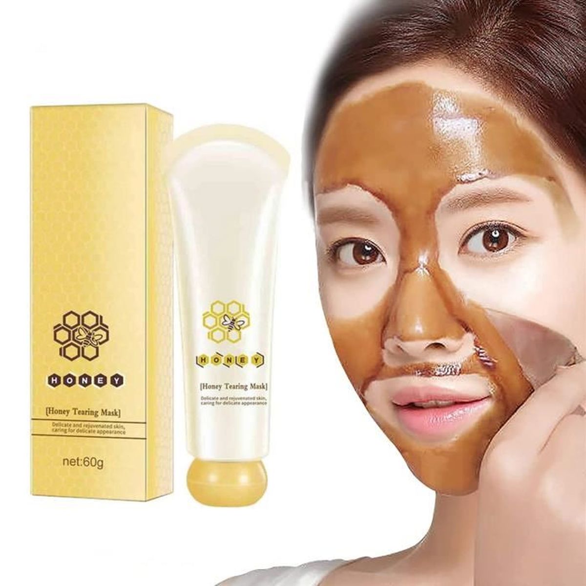 Masques pour visage Masque de déchirure du miel Contrôle de la tête ...