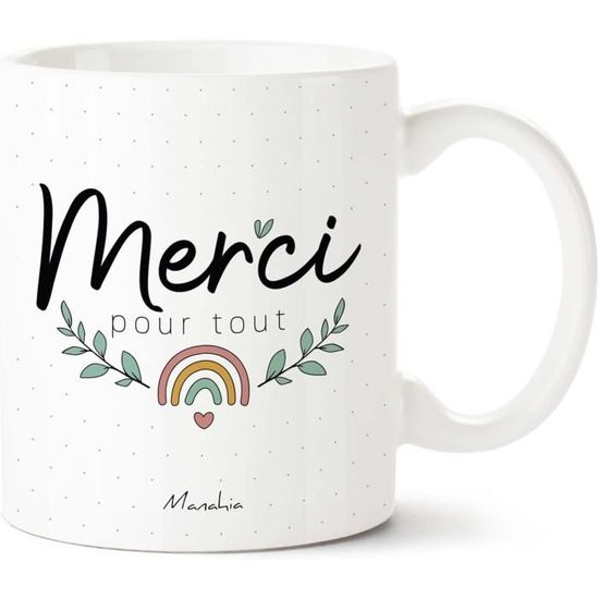 Mug Merci Pour Tout Imprimé En France | Mug Pour Dire Merci, Tasse En ...