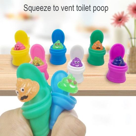 Creative Squeeze Toilet Poop PVC Decompression Vent Knead Play Strange ...