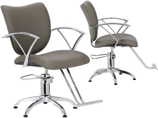 Chaise de coiffure Elis pivotante hydraulique pour barbier et salon de ...