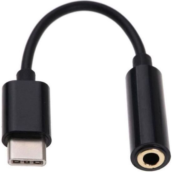 ALL08139-CABLE ADAPTATEUR USB TYPE C VERS JACK 35MM FEMELLE CASQUE AUDIO MICRO SON 35 ...
