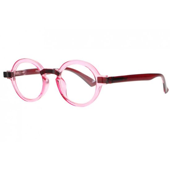 Lunettes Loupes-New Time-Lunettes de Lecture Rondes Roses Transparentes ...