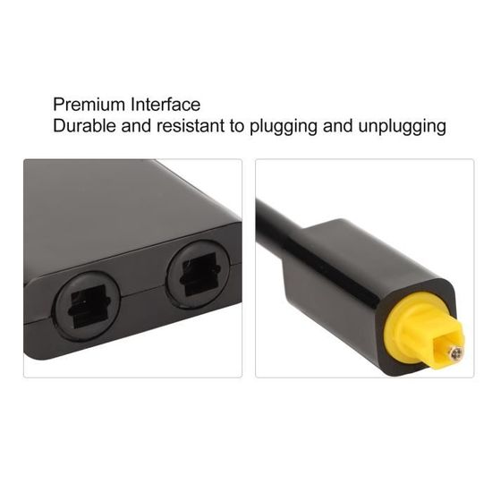 Répartiteur de câble optique 1 en 2 sorties son surround 15 cm Noir ...