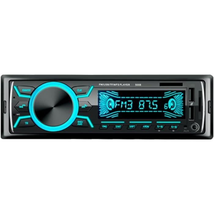 Autoradio Bluetooth 7 Couleurs Led Pour Voiture - Double Usb - Charge ...