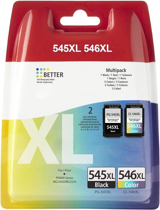 Cartouche 545 546 545XL Noir et 546XL Couleur Remplacement pour Canon ...