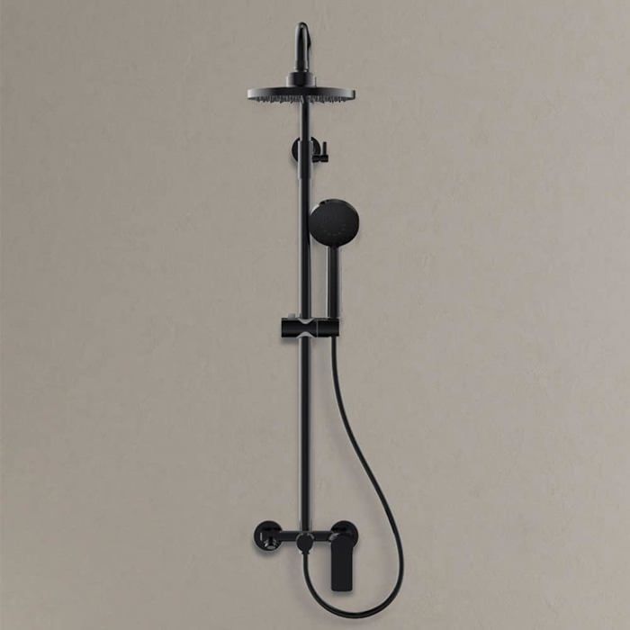 Colonne de douche monobloc modèle DAK BLACK avec cano, 3 voies ...