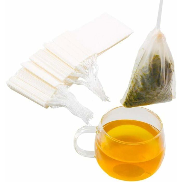 100 sachets filtrants, matériaux naturels sûrs, infuseur à thé jetable ...