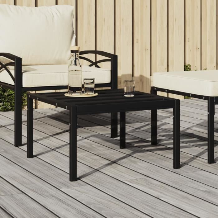 AKO-Table basse de jardin noir 60x60x35 cm acier-ZON7375281739196 ...