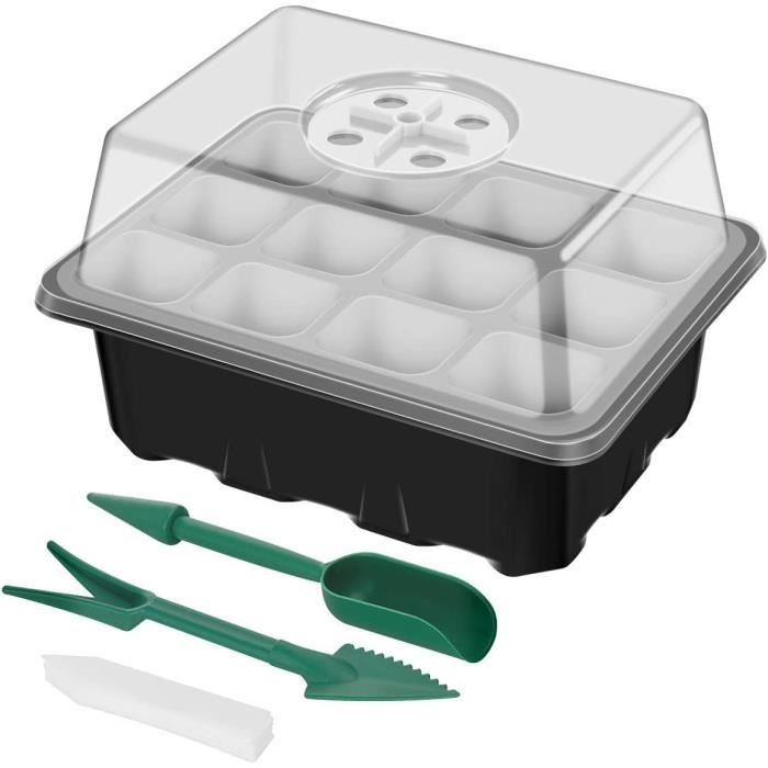 Lot de 5 plateaux de semis pour semis - Kit de démarrage avec dôme d ...