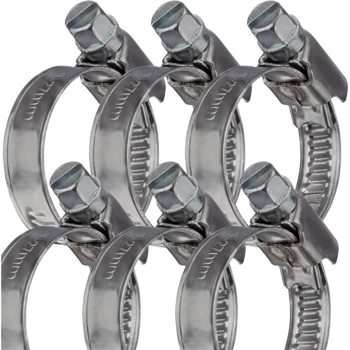 ® 12 Collier De Serrage Métallique En Acier Inoxydable 8-12 Mm ...