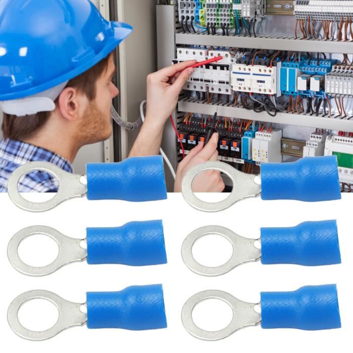 Cosses à sertir à anneau pré-isolées (RV1.25-5 Bleu) - FDIT - 100 Pièces - Cdiscount Bricolage