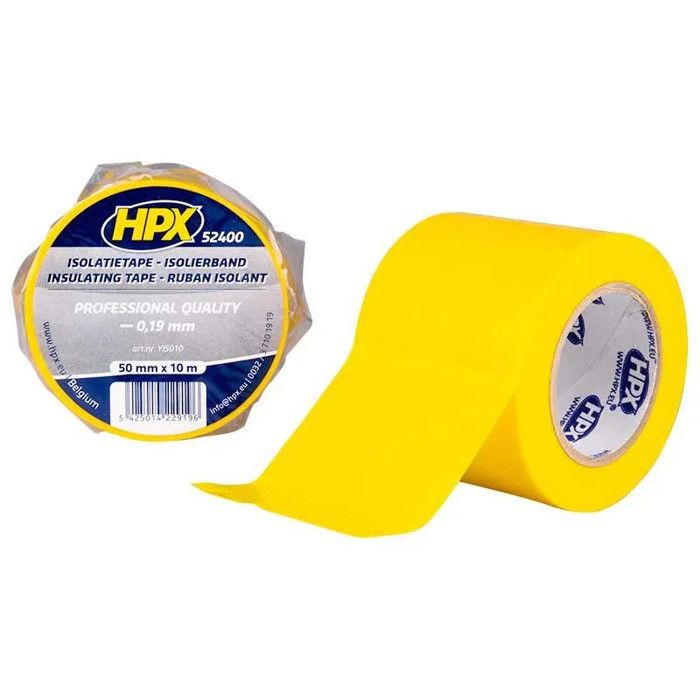 Ruban isolant PVC TAPE 52400, jaune, 50 mm x 10m - Cdiscount Bricolage