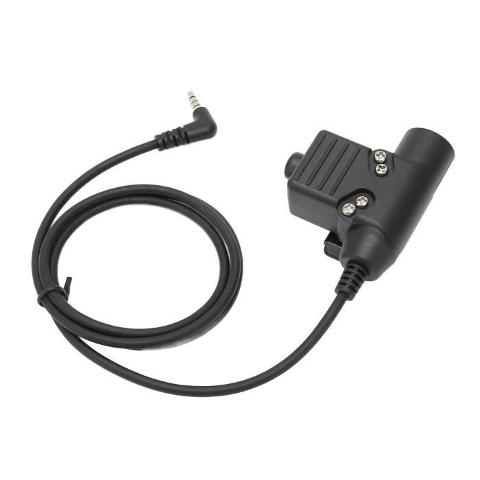 HURRISE adaptateur casque talkie-walkie U94 PTT adaptateur militaire adaptateur de casque talkie ...