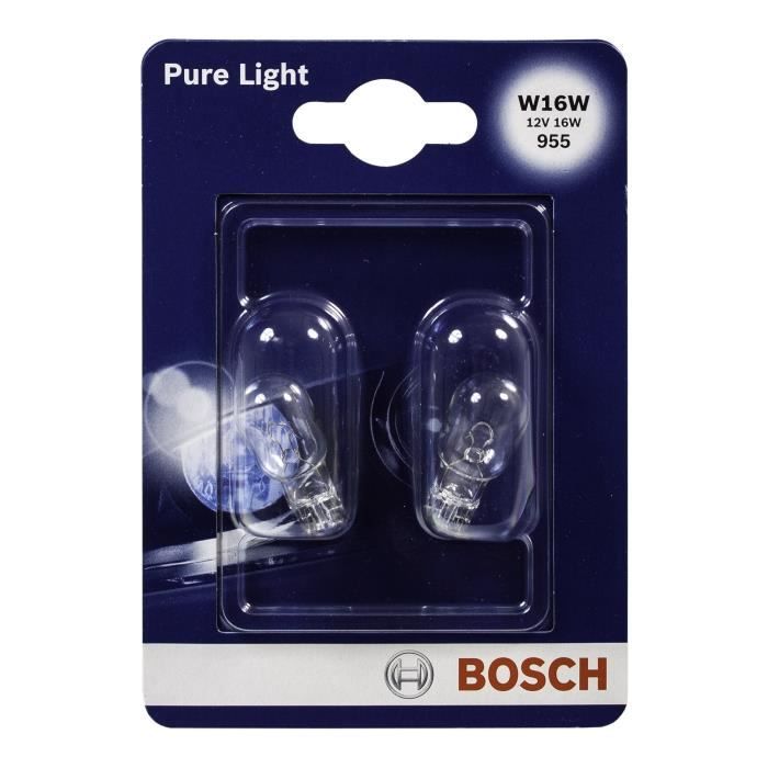 BOSCH Ampoule Pure Light 2 W16W 12V 16W - Cdiscount Auto