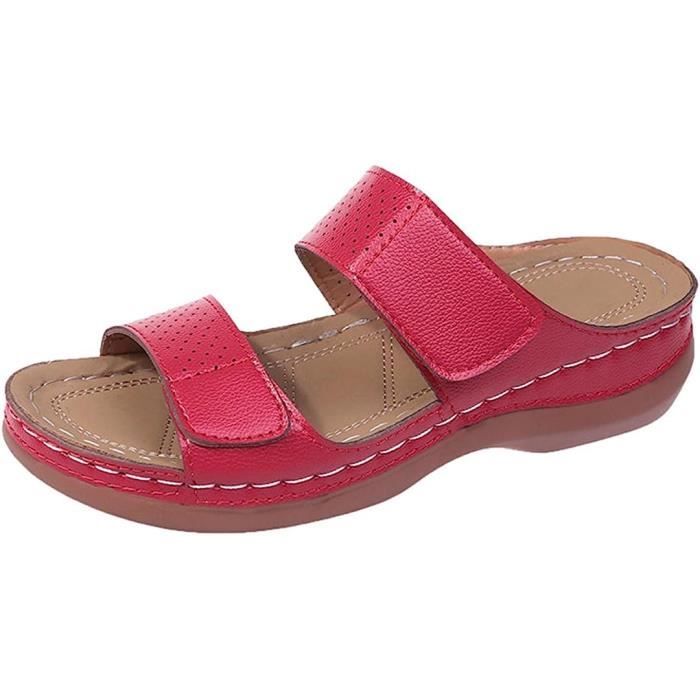 Sandales Mode Femme Mules Bout Ouvert Plateforme Pantoufles Compensées ...