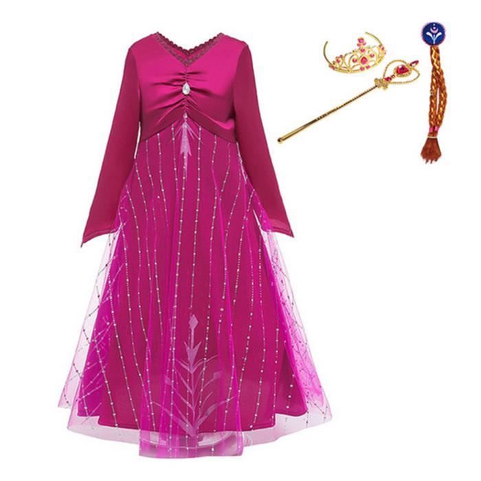 Snow Queen 2 Cosplay Elsa Robes Pour Filles Princesse Anna Elsa ...