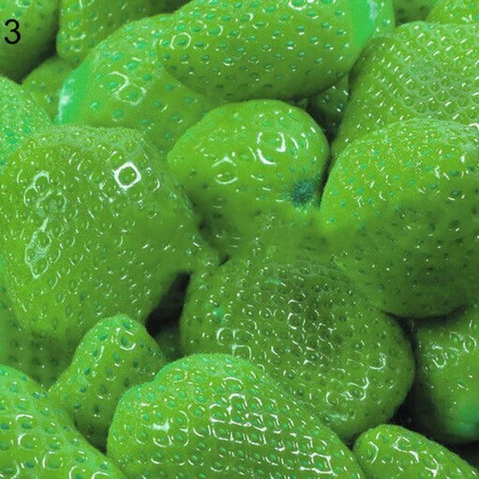Vert 100 PCs fraises graines nutritives délicieuses rares couleurs ...