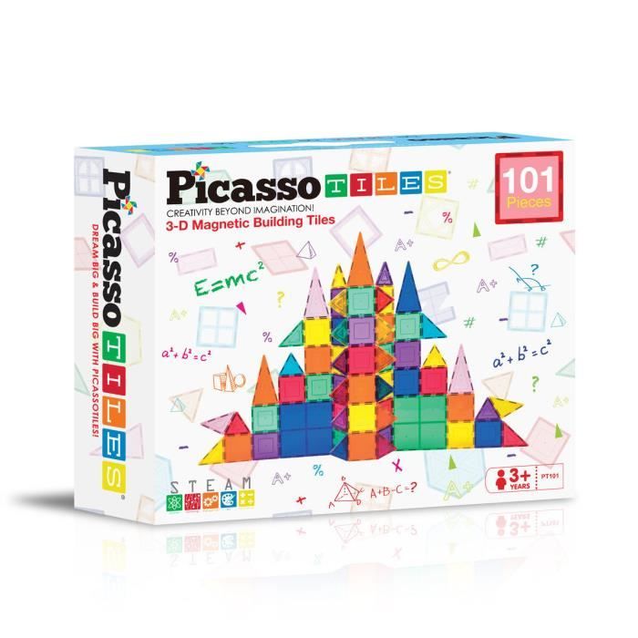 PICASSOTILES 101 PIECES BLOC DE CONSTRUCTION MAGNETIQUE ENSEMBLE DE 10 ...