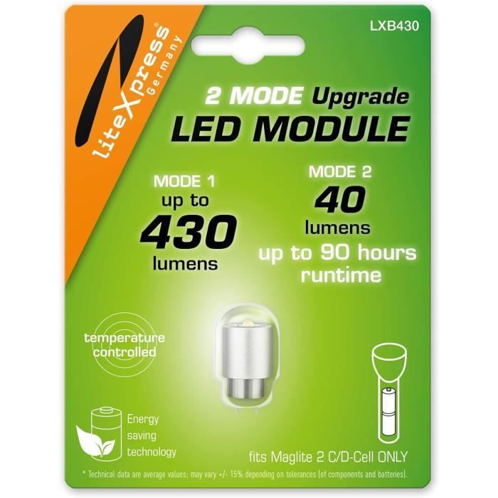 Lxb430 Module De Mise À Niveau Led 2 Modes 430 Ou 40 Lumens Uniquement ...